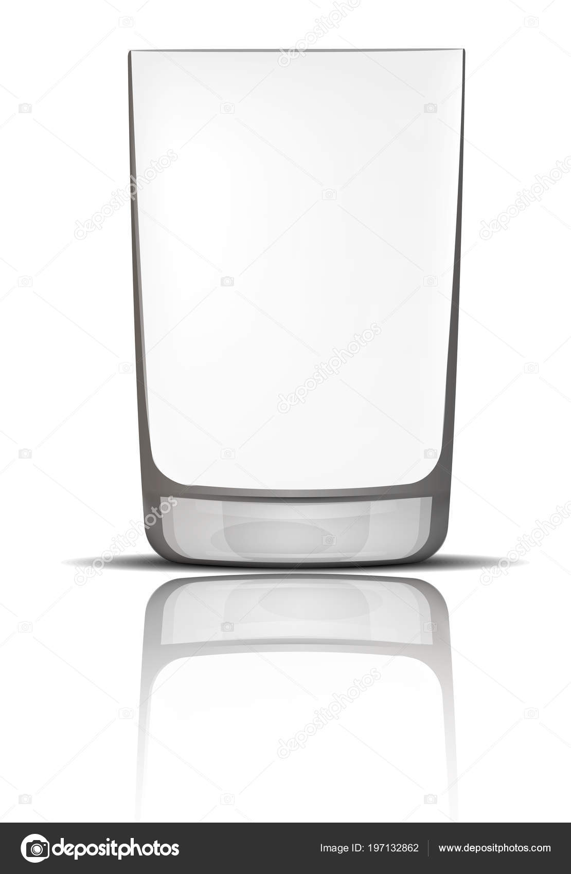 Empty glass mockup, realistic style Stock Vector by ©ylivdesign 197132862