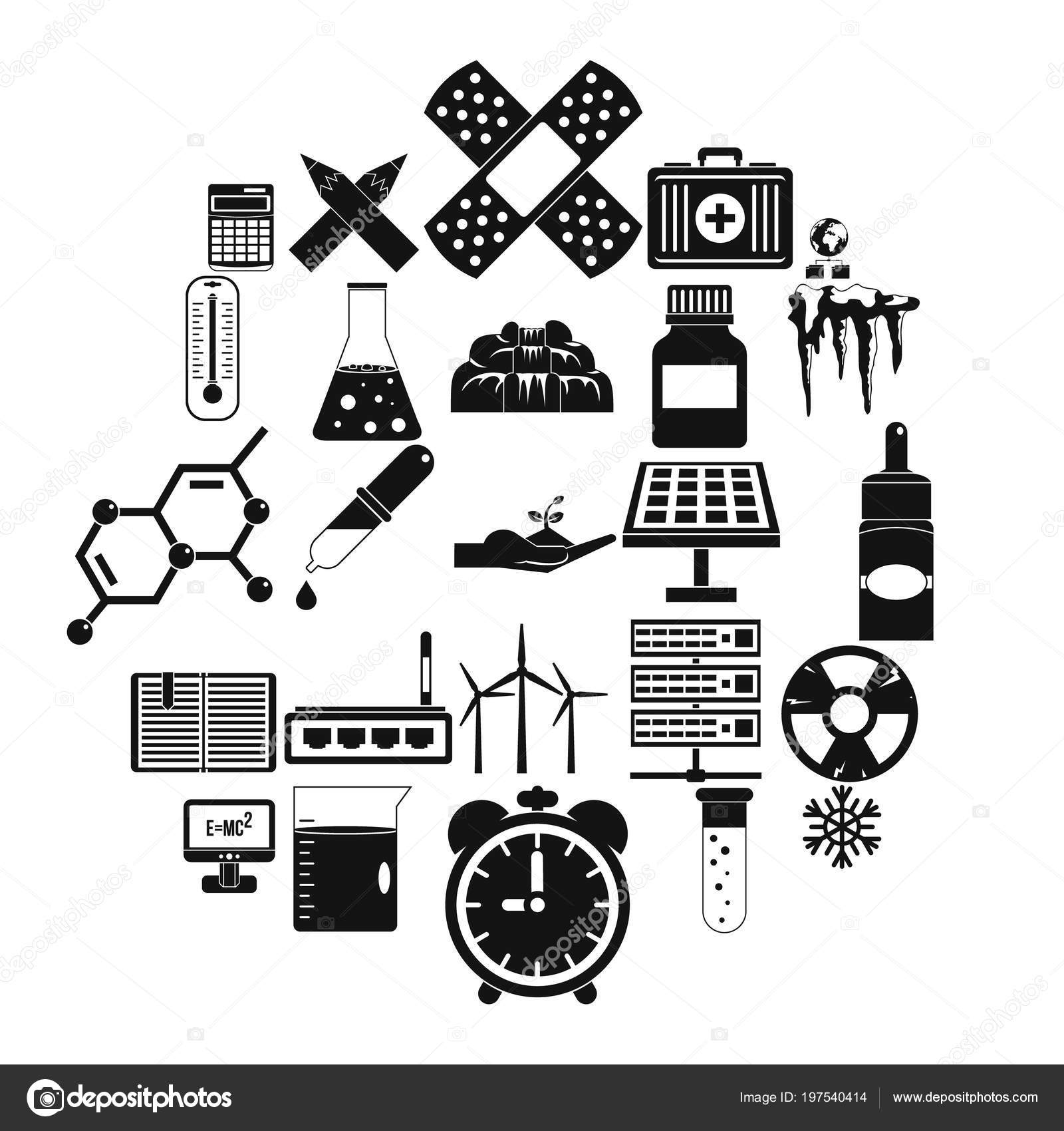 Chemical composition icons set, simple style Stock Vector Image by ...