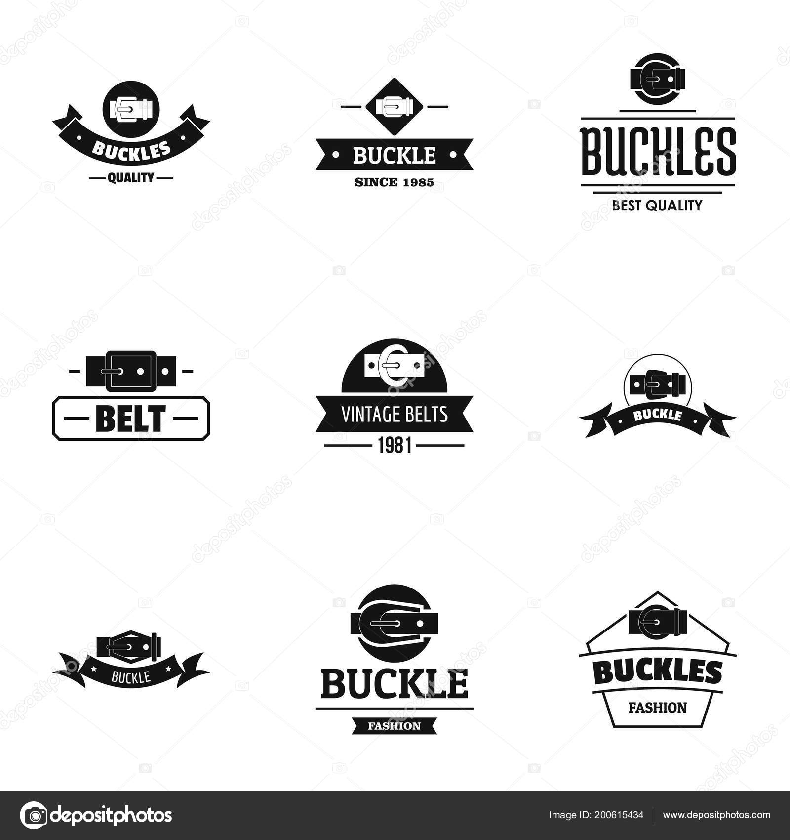 Sash logo set, simple style Stock Vector Image by ©ylivdesign #200615434