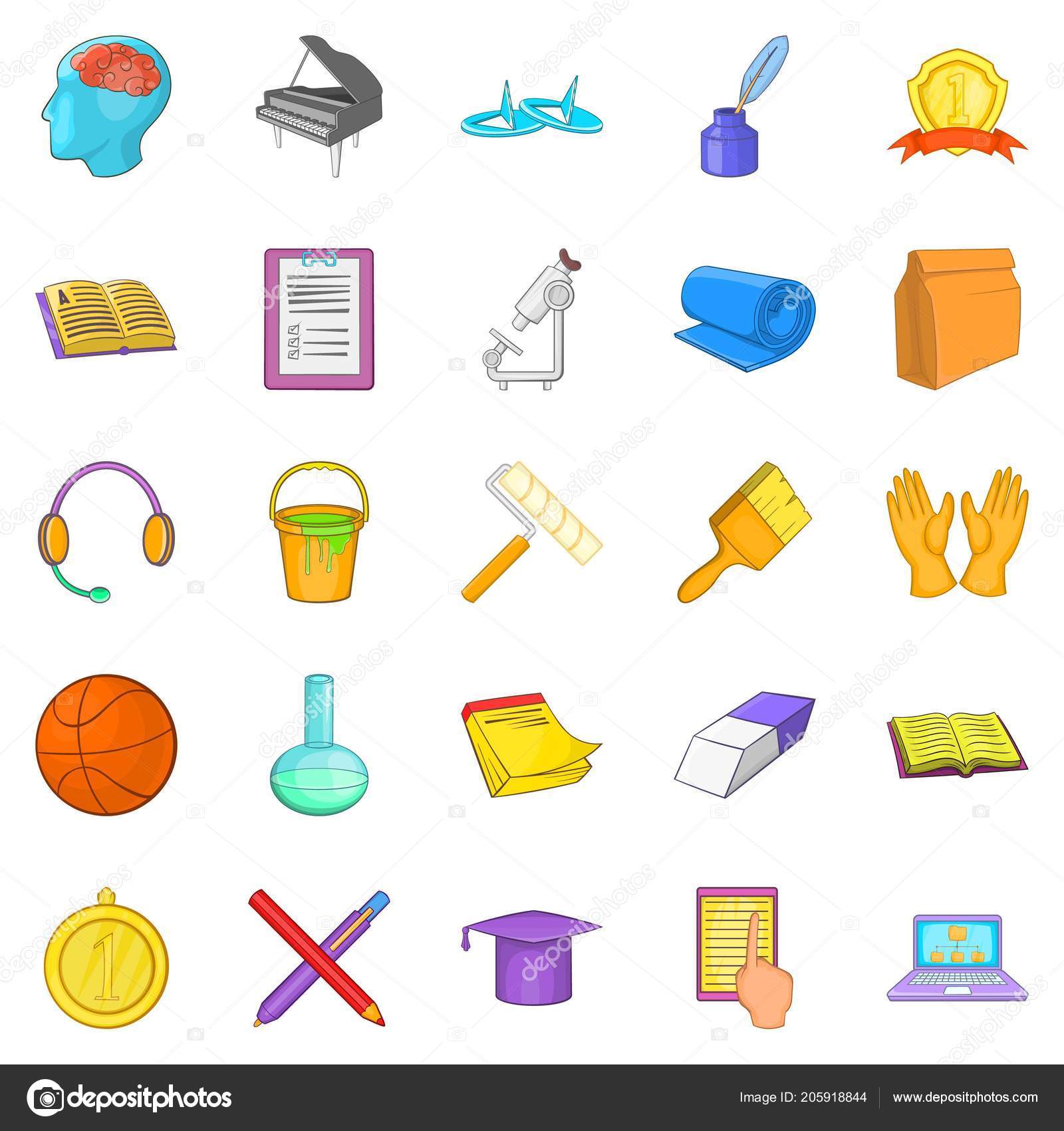 New knowledge icons set, cartoon style — Stock Vector © ylivdesign ...