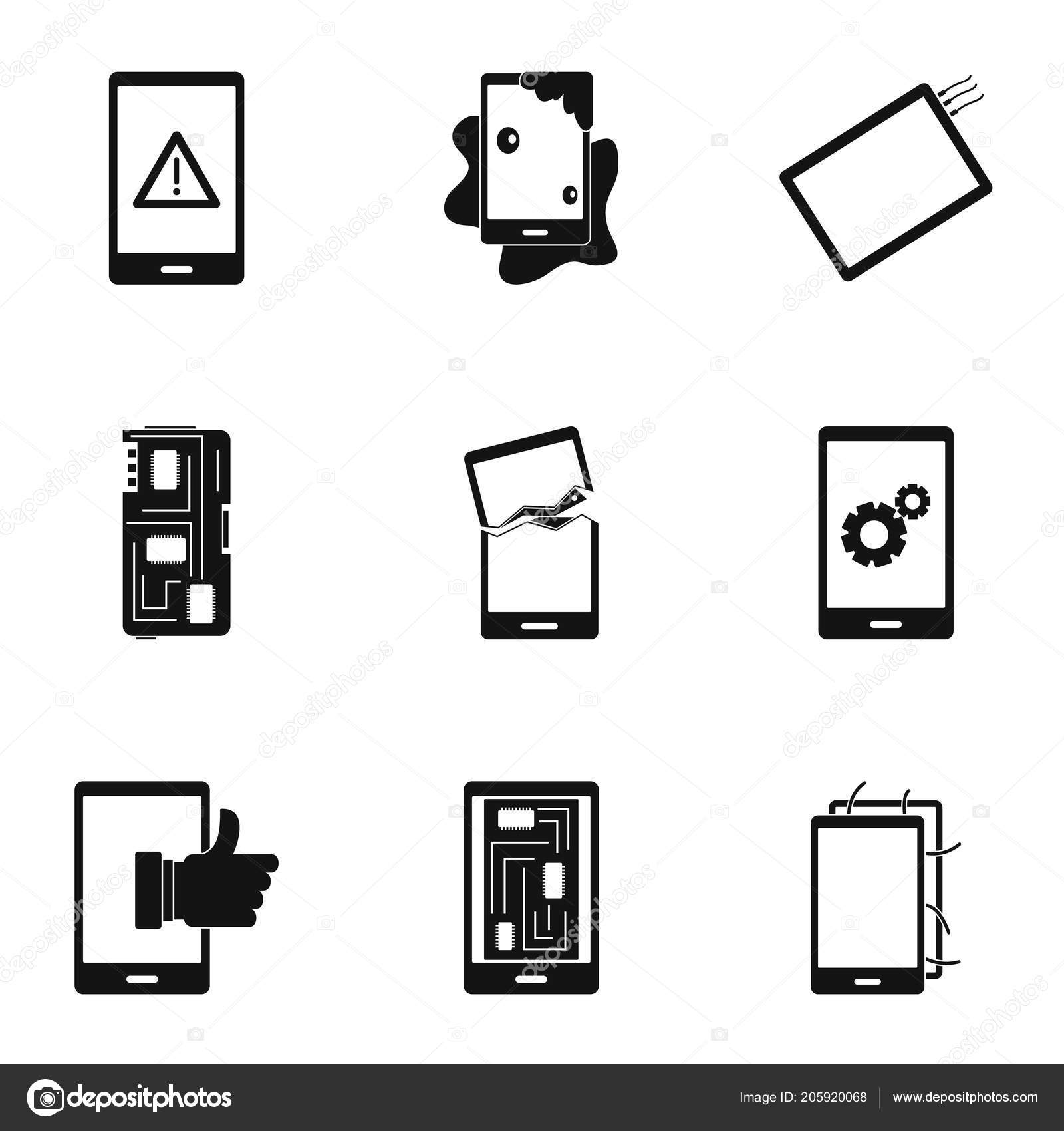 Phone diagnostics icon set, simple style — Stock Vector © ylivdesign ...