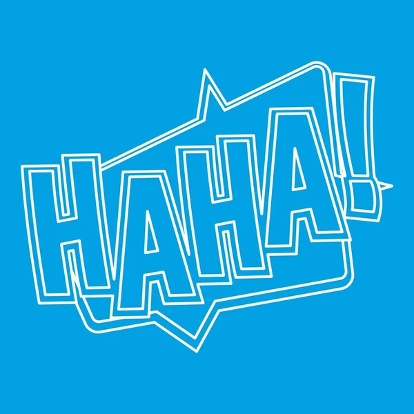 HAHA, comic text sound effect icon, simple style Stock Vector by ...