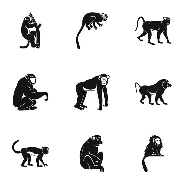 Monkey icon set, cartoon style Stock Vector Image by ©ylivdesign #175915748