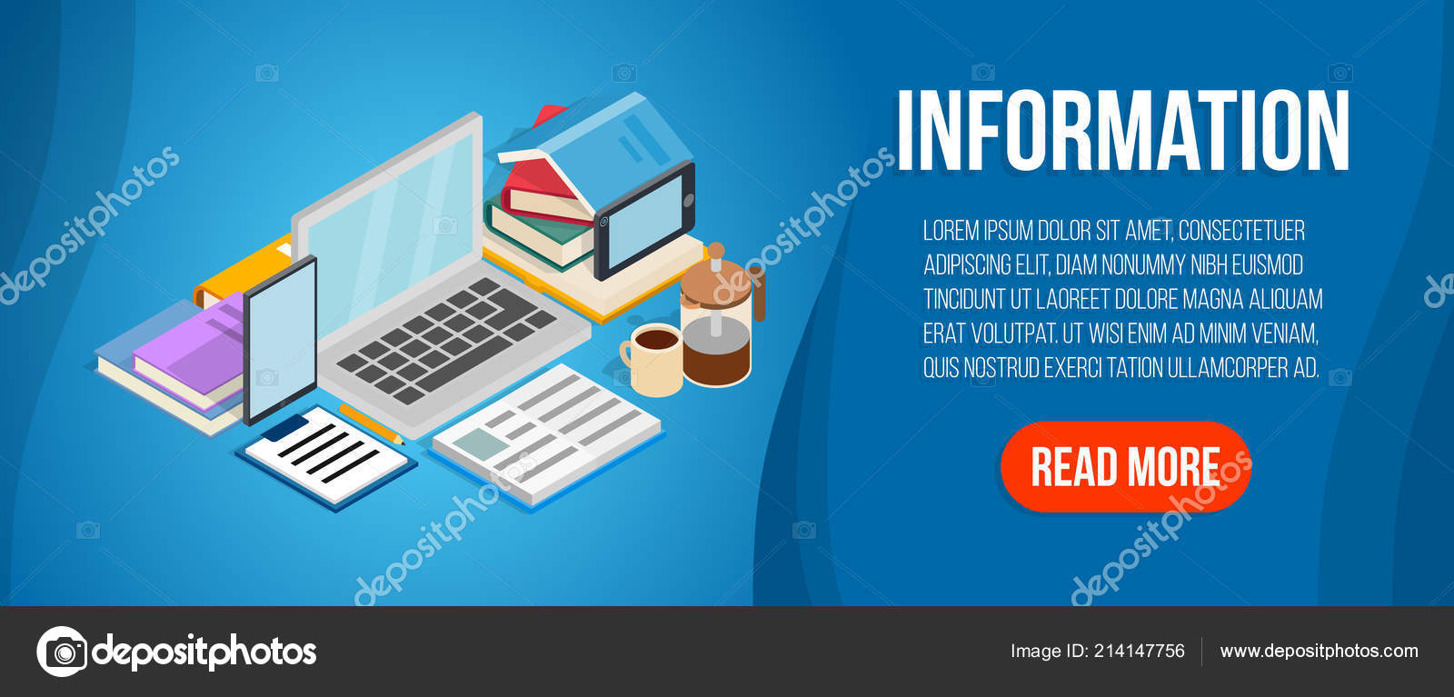 Information concept banner, isometric style Stock Vector Image by ...