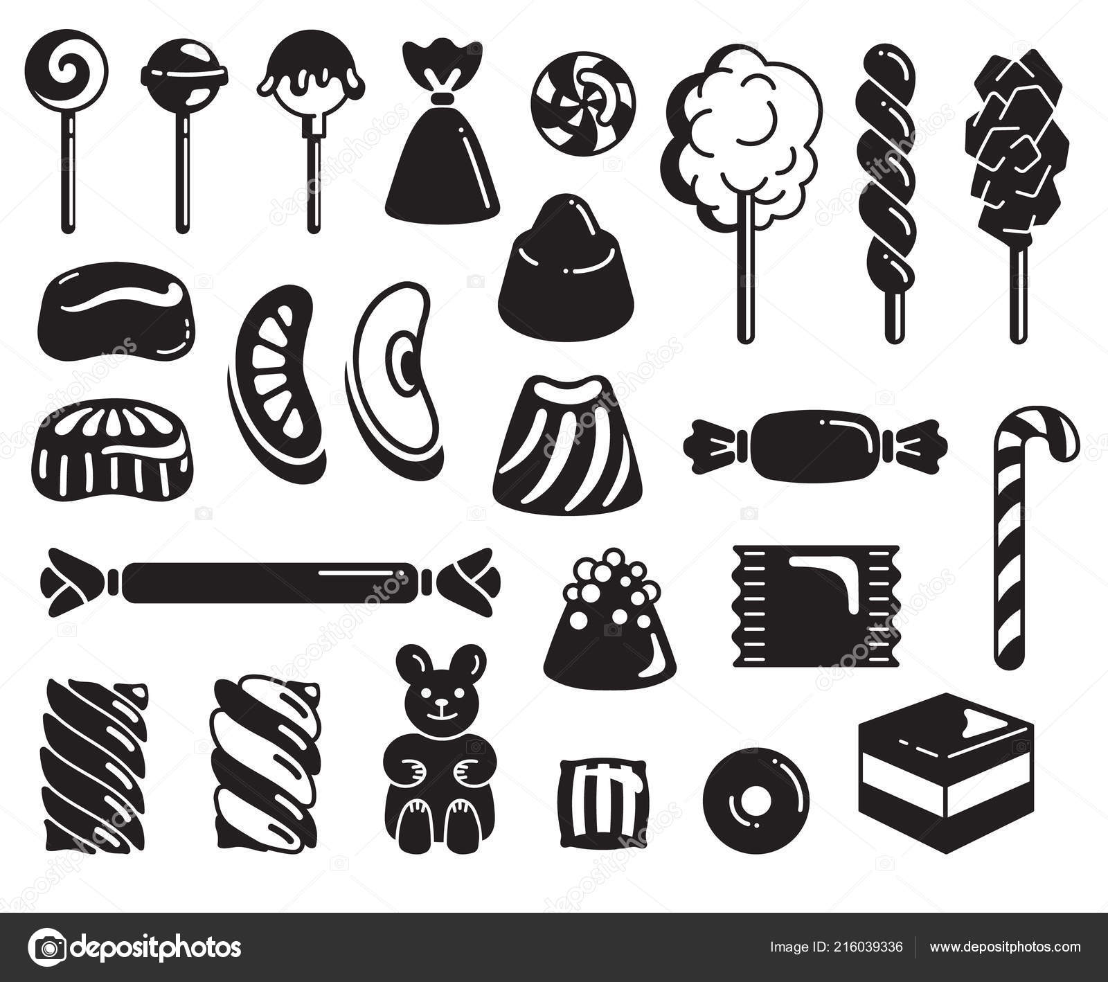 Candy icon set, simple style Stock Vector by ©ylivdesign 216039336