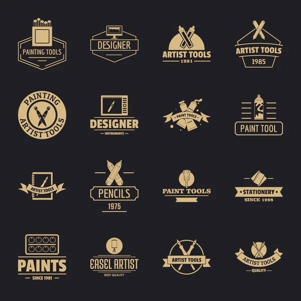 Metal working logo icons set, simple style ⬇ Vector Image by ...