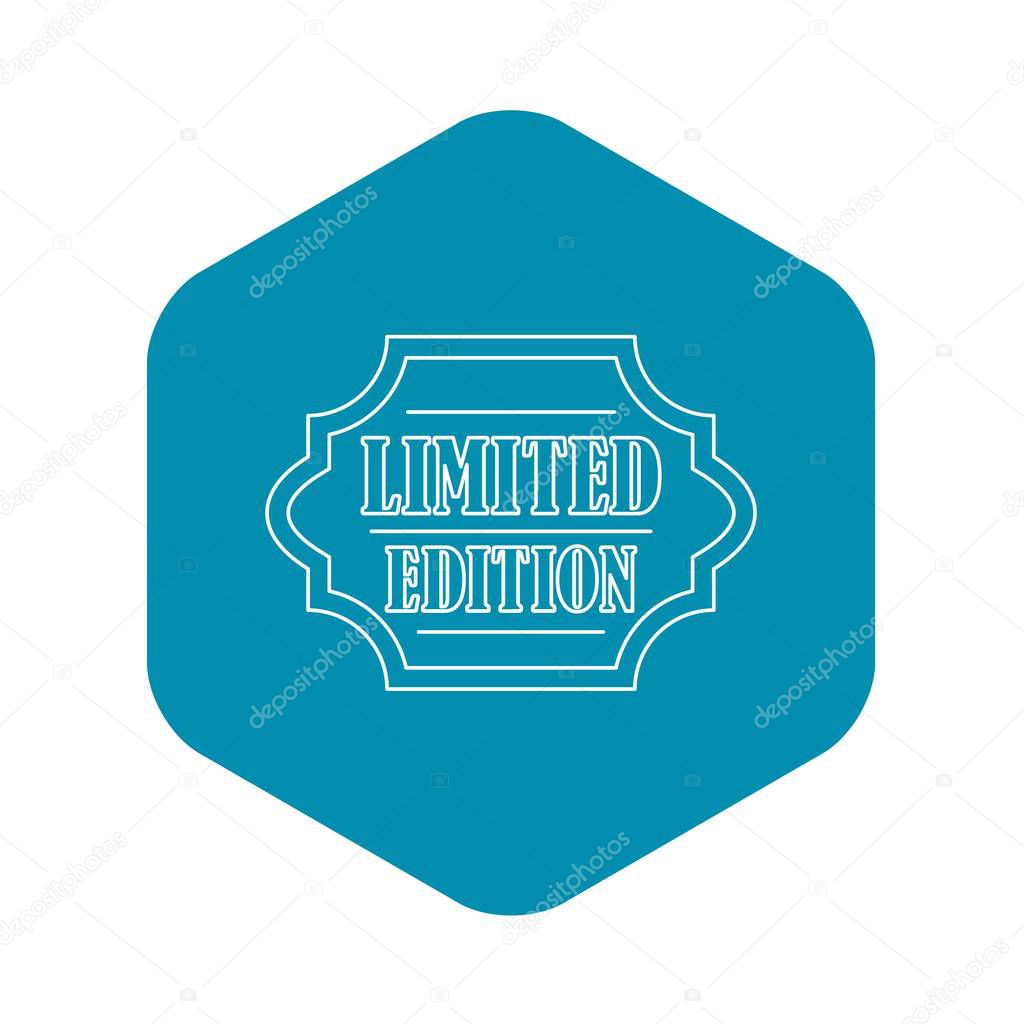 Icono de etiqueta de edición limitada, estilo de esquema 2023