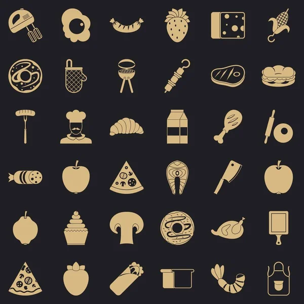 Simple icons of food Stock Vector Image by ©Klava #9199313