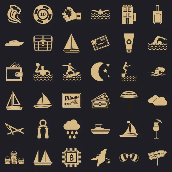 Nautical icons set, simple style Stock Vector Image by ©ylivdesign ...