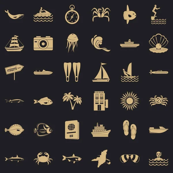 Nautical icons set, simple style Stock Vector Image by ©ylivdesign ...