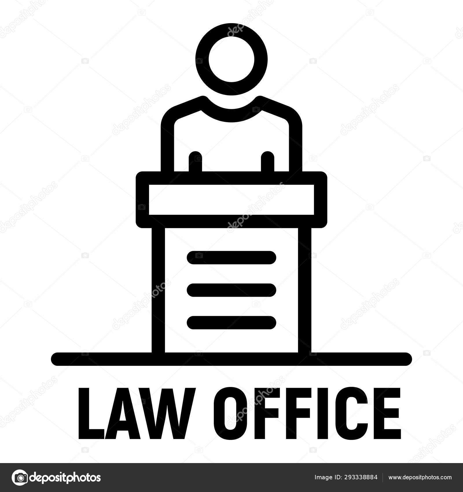 Law office icon, outline style Stock Vector Image by ©ylivdesign #293338884