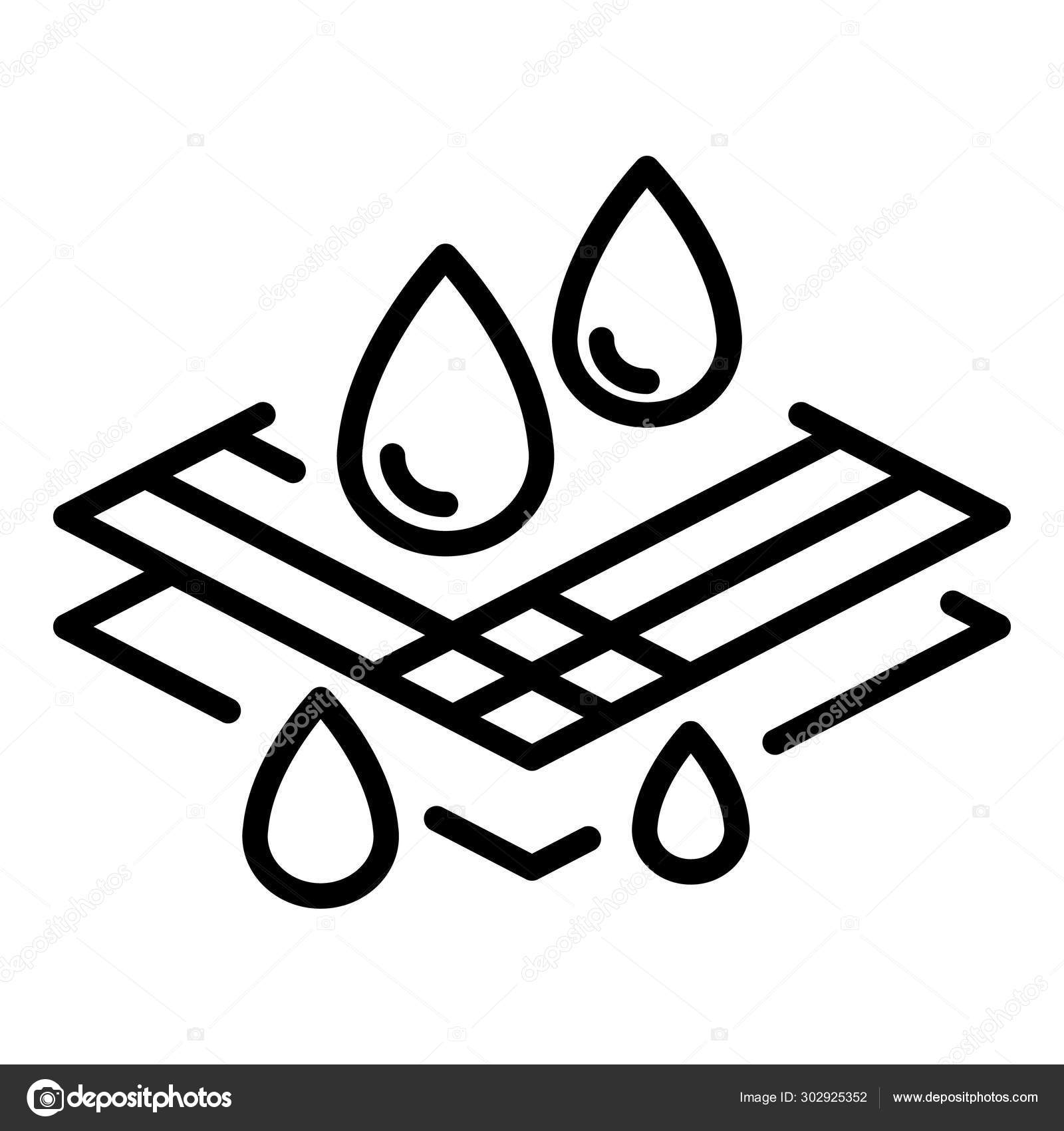 Waterproof fabric icon, outline style Stock Vector Image by ©ylivdesign ...