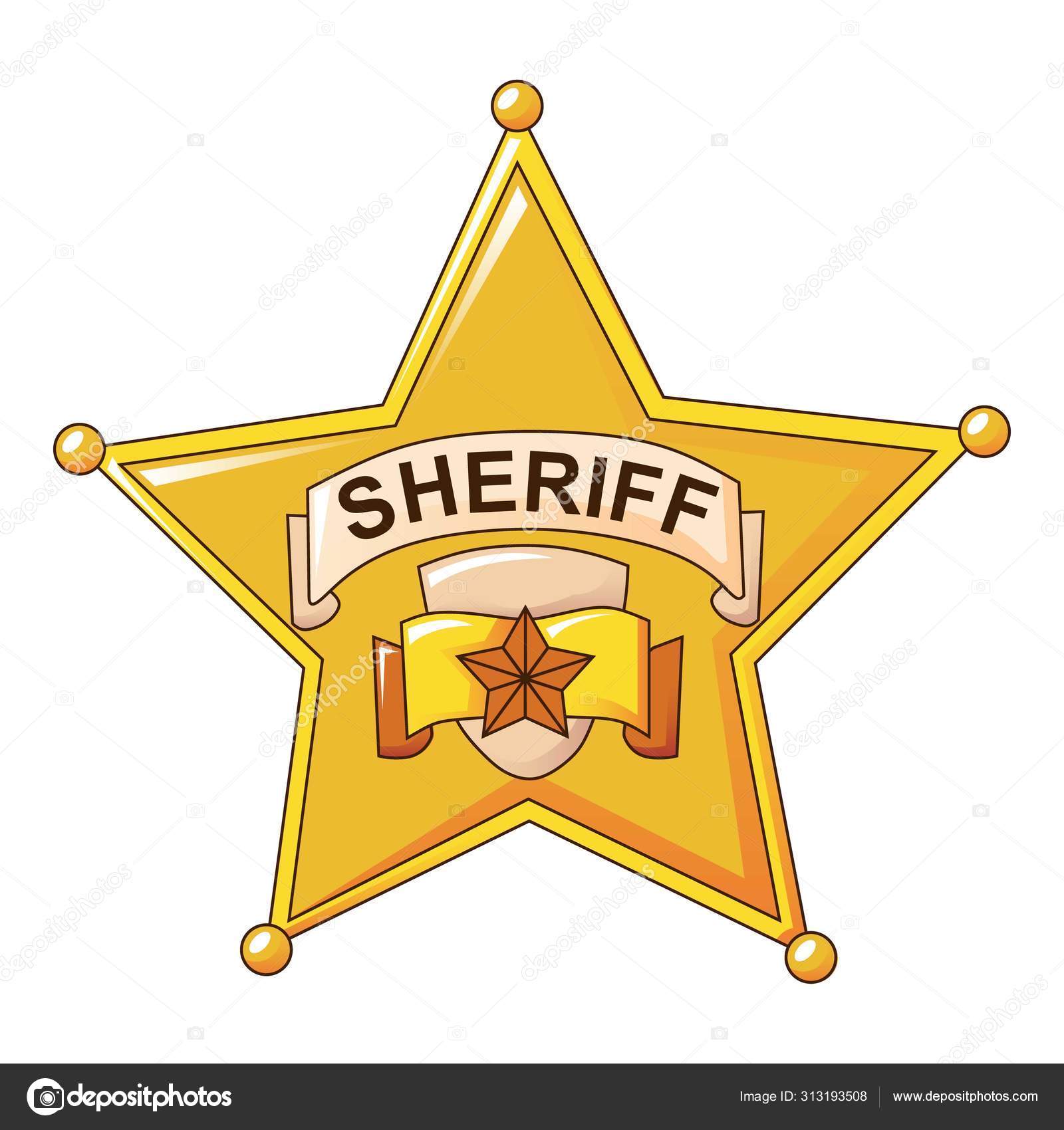 Sheriff gold star icon, cartoon style Stock Vector Image by ©ylivdesign ...