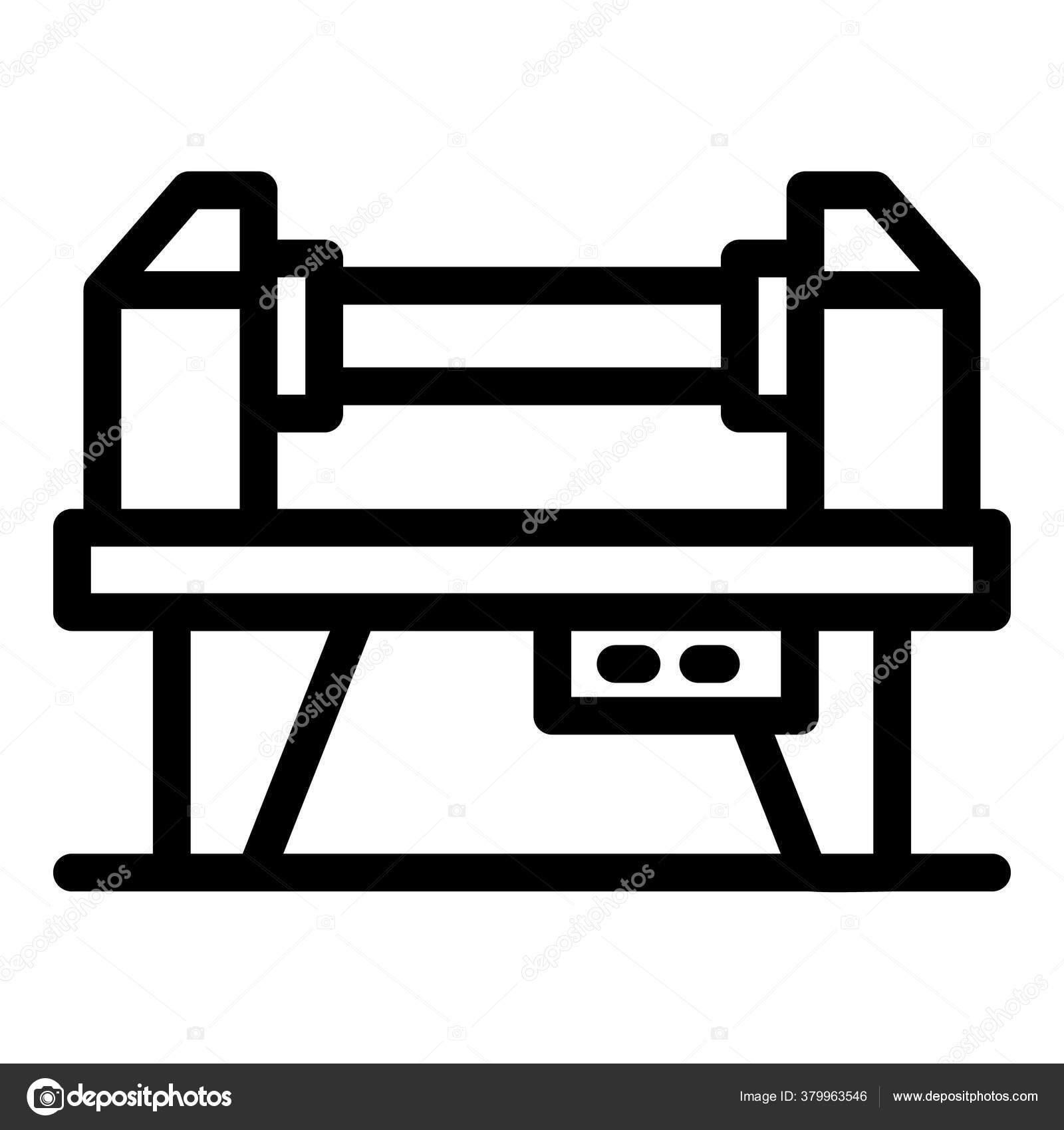 Industrial milling machine icon, outline style — Stock Vector ...
