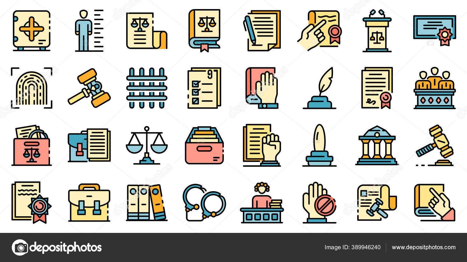 Ícones legislativos vetor plana imagem vetorial de ylivdesign© 389946240