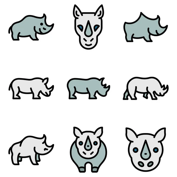 16,533,475 Rhino animals Vector Images | Depositphotos