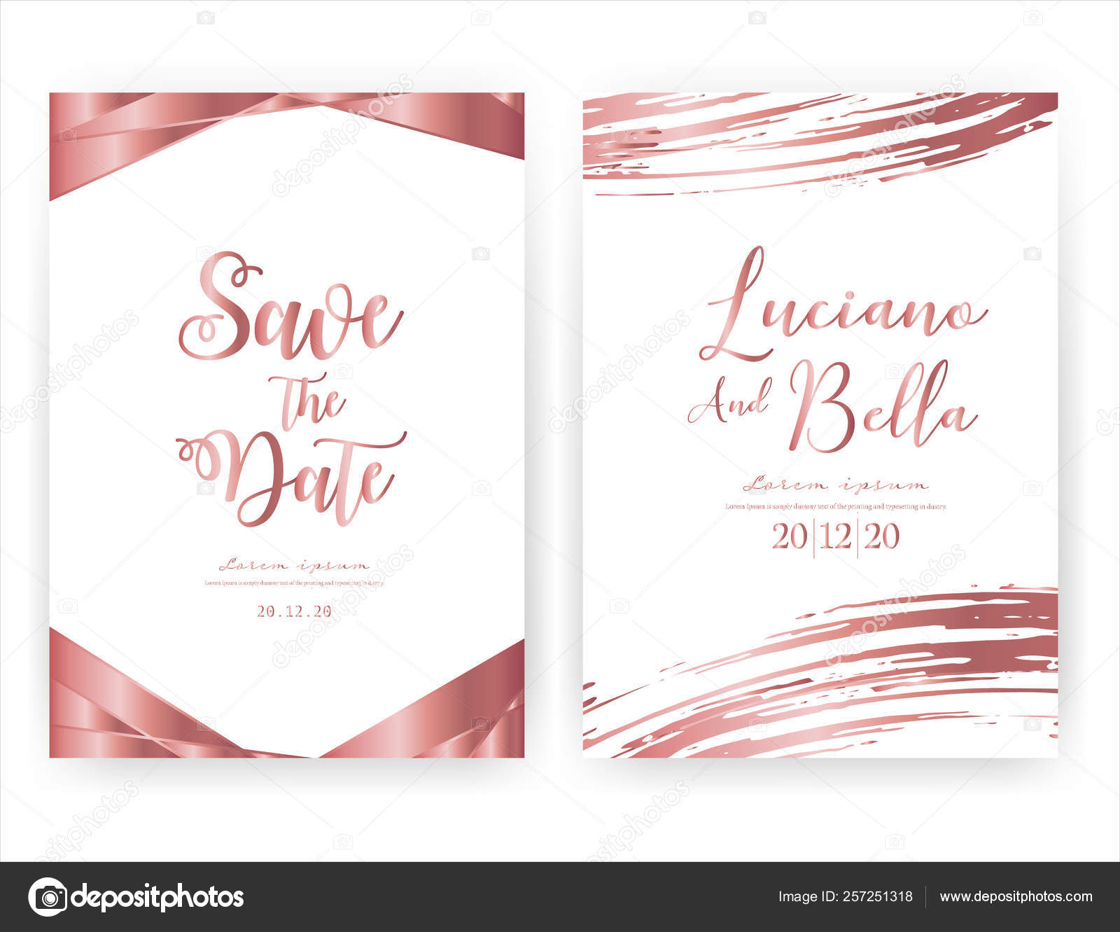 Wedding Invitation Card Date Wedding Card Modern Card Design Geometric ...