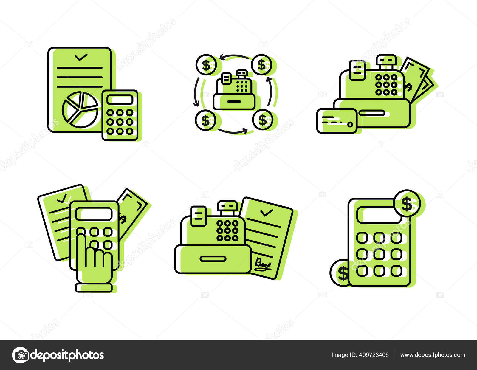 Finance Vector Illustration Set Icons Settlement Operations Accounting ... Finance Vector Illustration Set Icons Settlement Operations Accounting ...