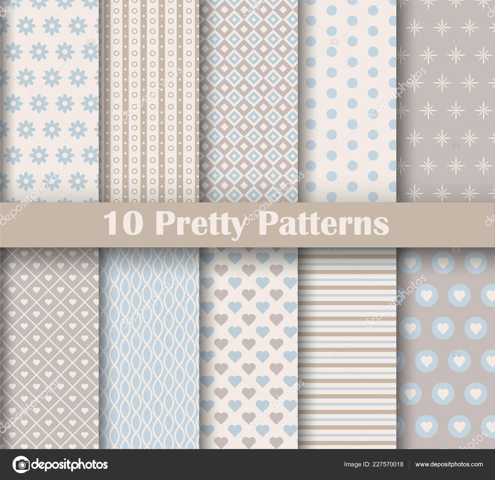 Set Pretty Patterns Stock Vector Image by ©Ingrid_ #227570018