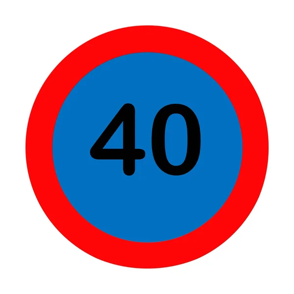 Yellow round speed limit 100 road sign — Stock Photo © Bennian #103755086