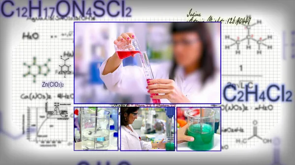 Scientific Research Laboratory. Collage of Photographs Showing ...