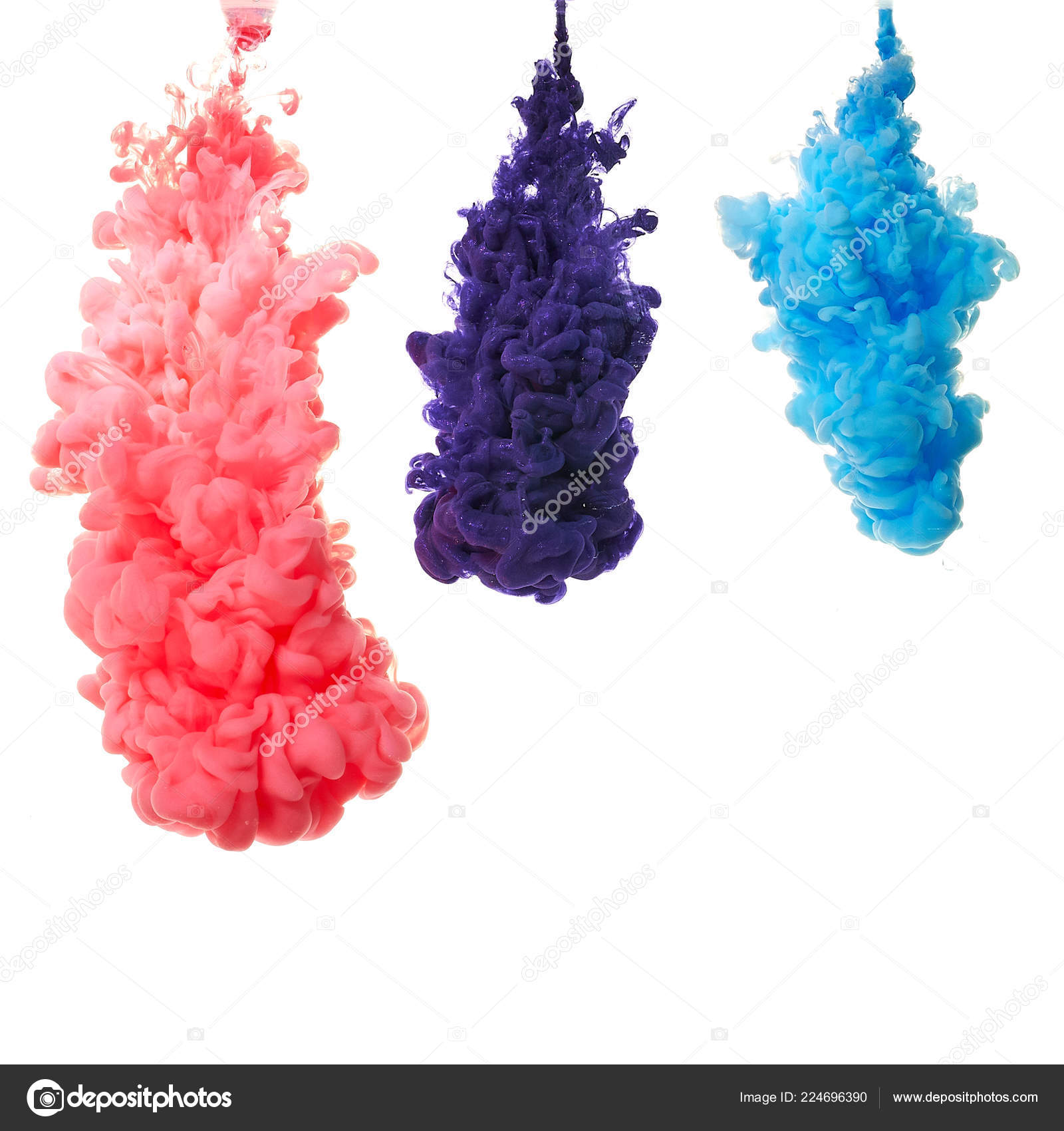 Ink Water Splash Paint Mixing Multicolored Liquid Dye Abstract ...