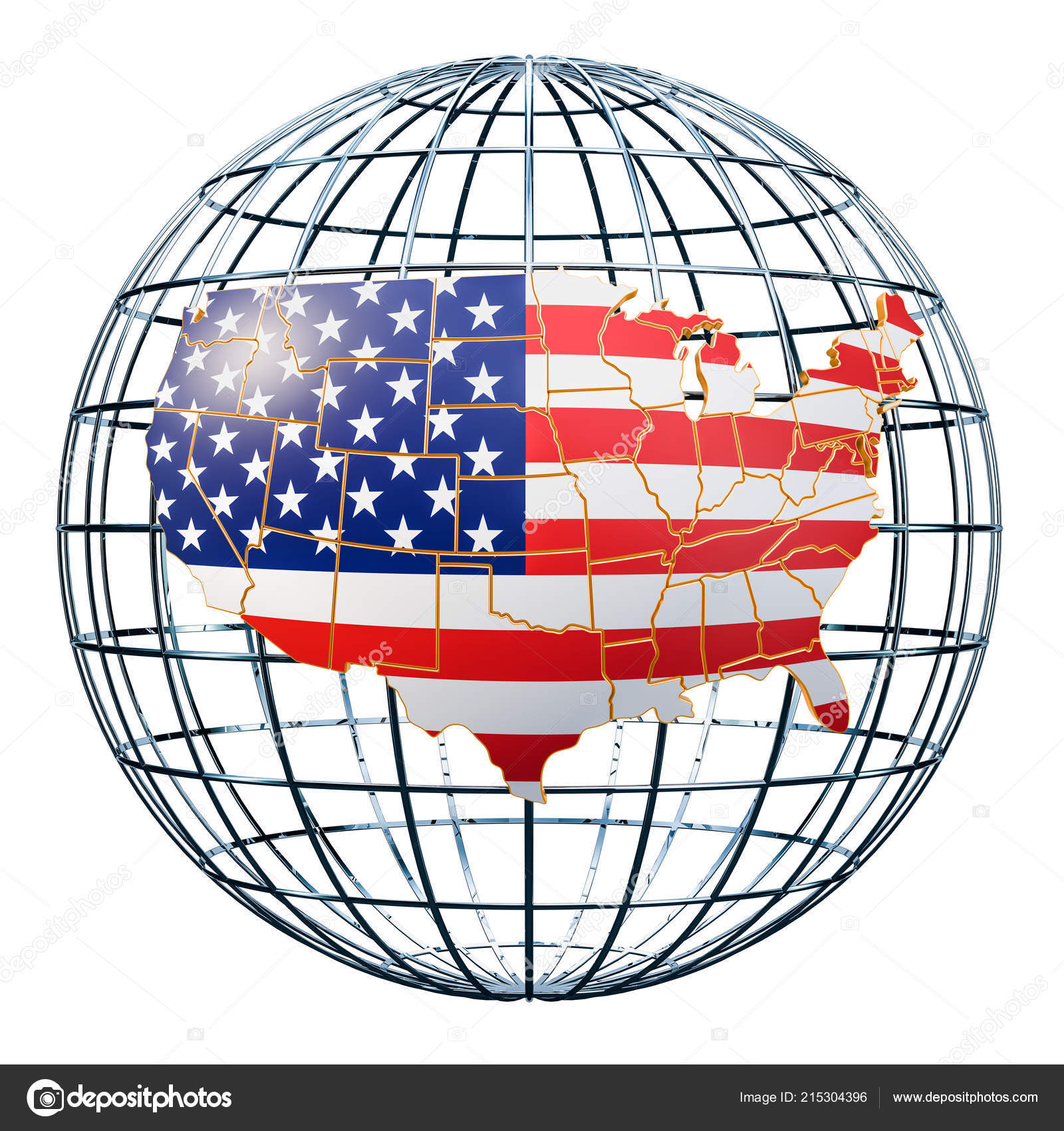 American Map Earth Globe Rendering — Stock Photo © alexlmx #215304396