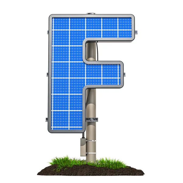 Letra Del Alfabeto Panel Solar Forma Letra Representación Aislada Sobre ...