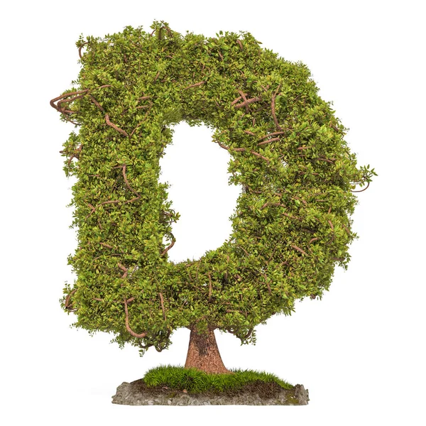 Tree Letter Tree Shaped Letter Rendering Isolated White Background ...