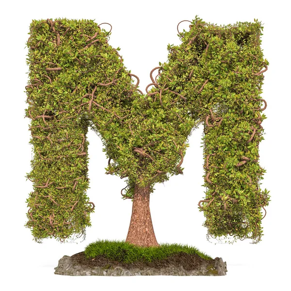 Tree Letter Tree Shaped Letter Rendering Isolated White Background ...