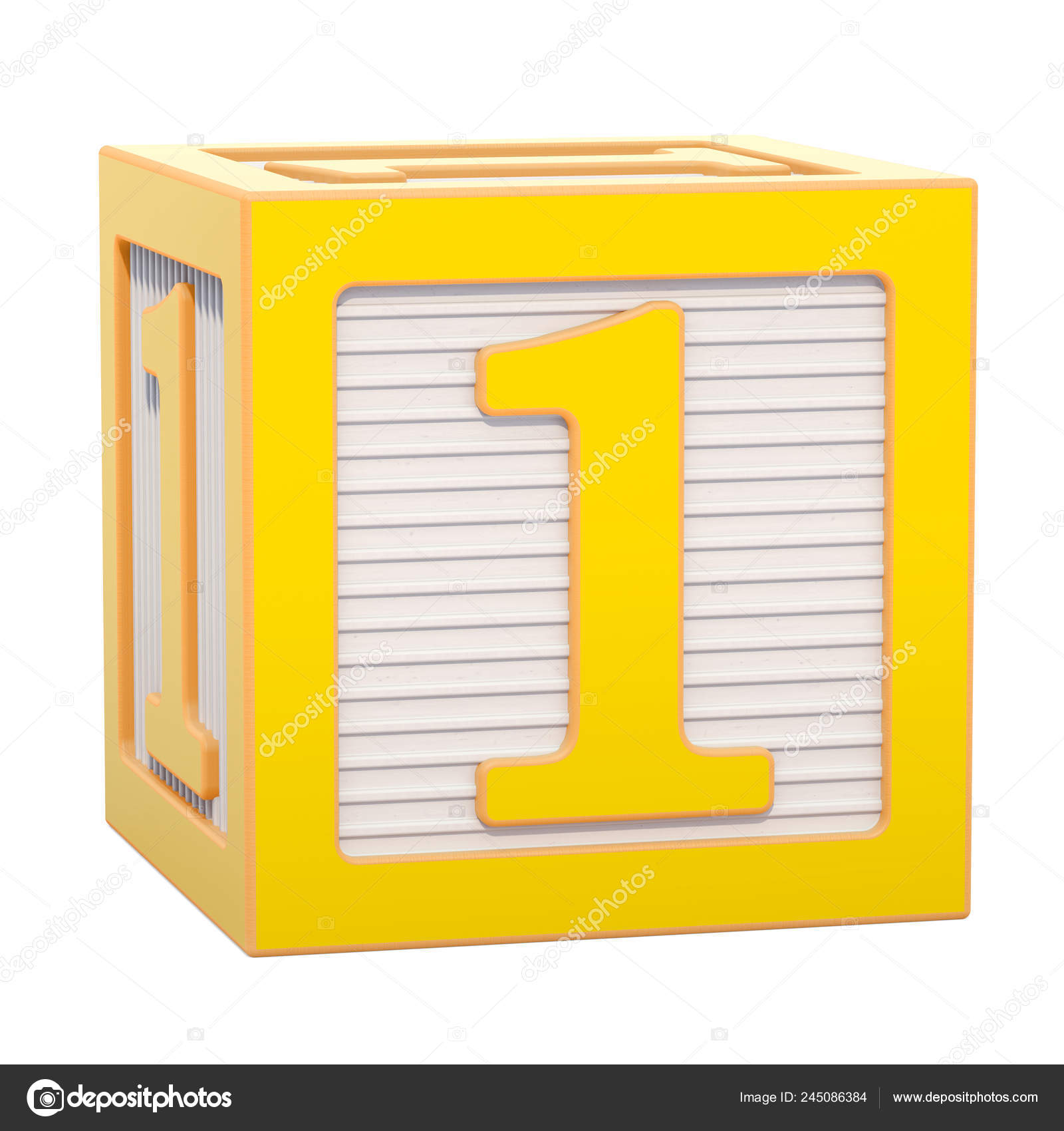 Abc Alphabet Wooden Block Number Rendering Isolated White Background ...