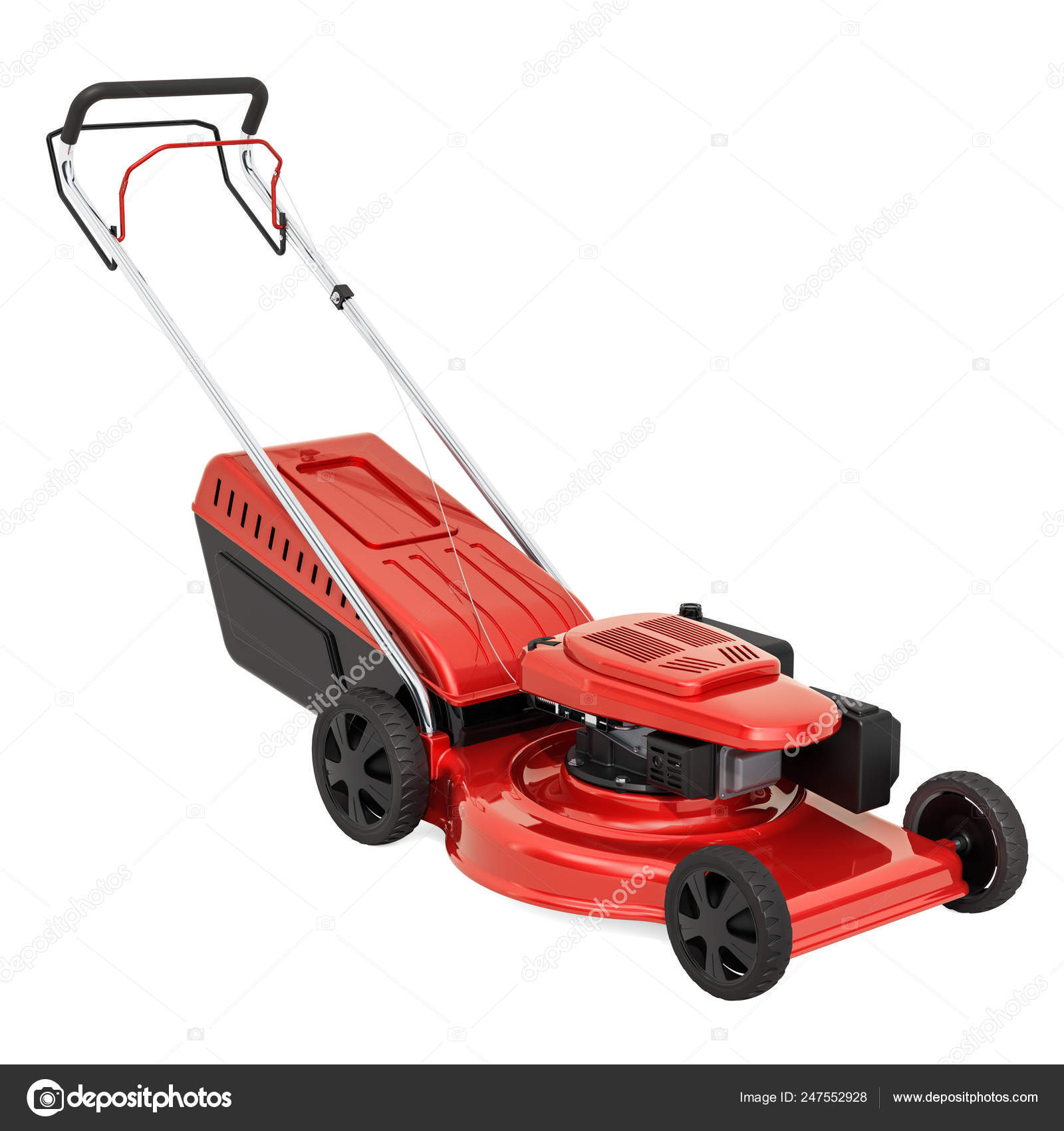 Lawn mower, 3D rendering Stock Photo by ©alexlmx 247552928