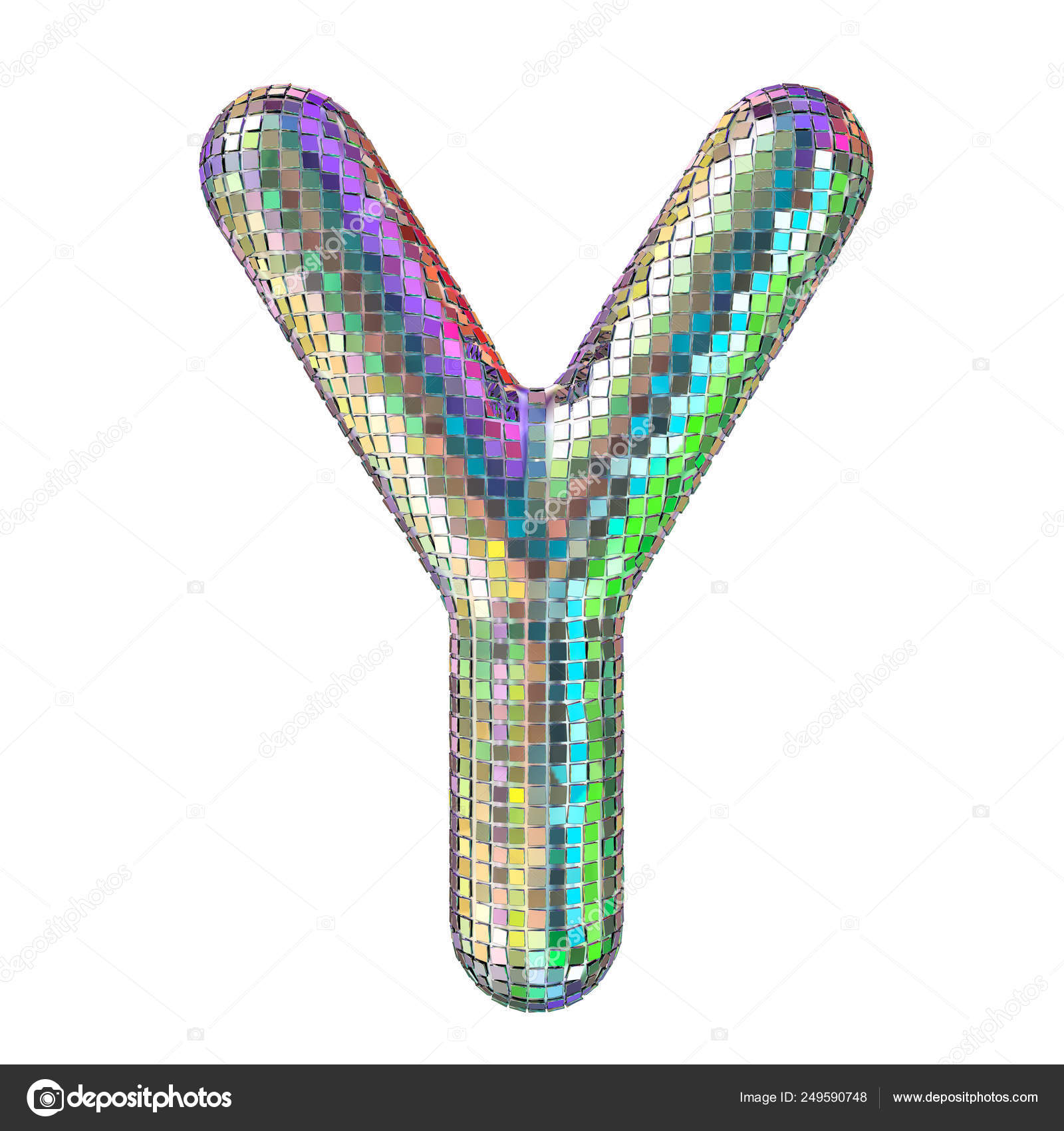 The Letter Y In Glitter