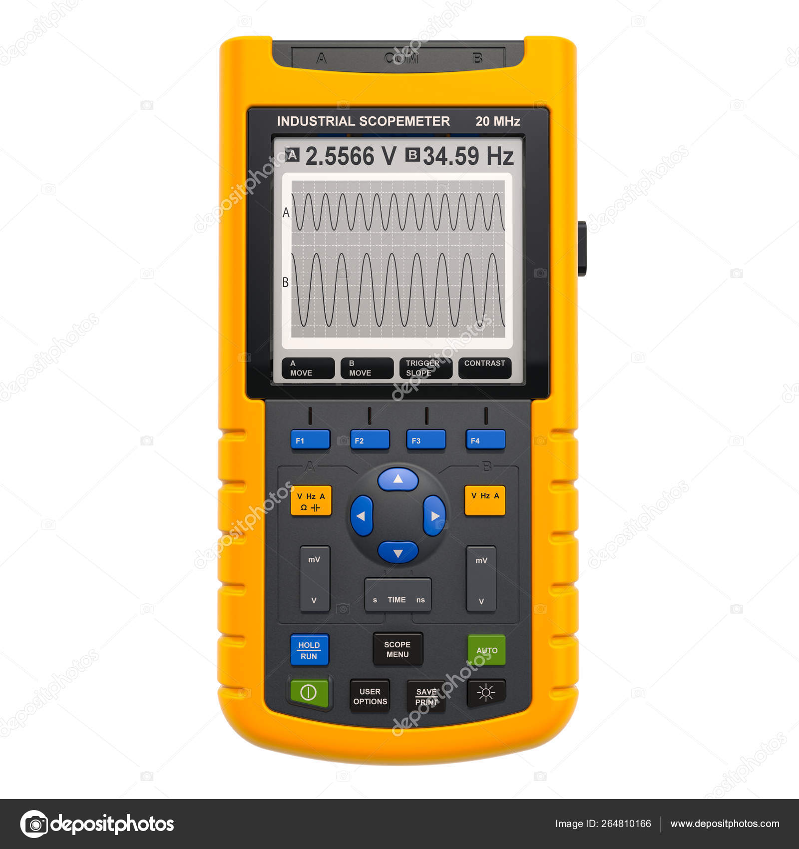 Digital oscilloscope, industrial scopemeter. 3D rendering Stock Photo ...