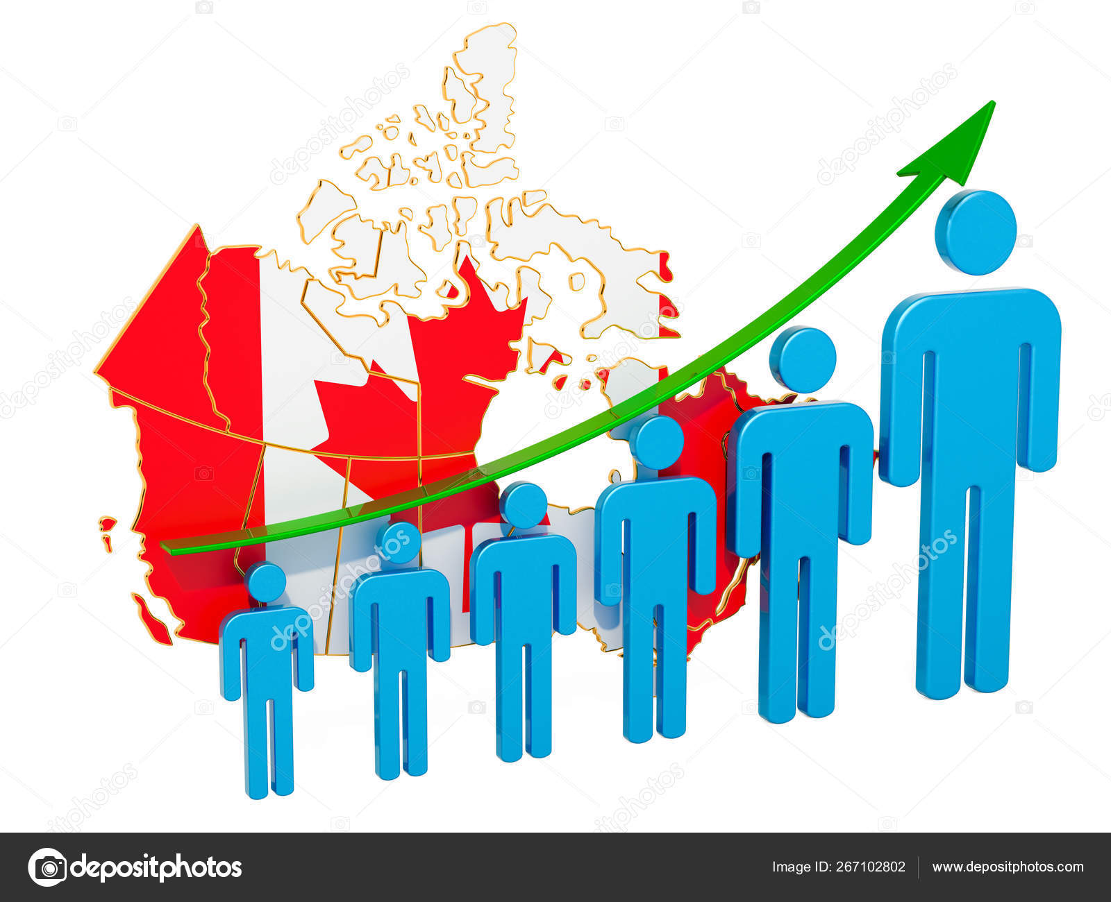 Rating Employment Unemployment Mortality Fertility Canada Concept Rendering Isolated White Stock ...
