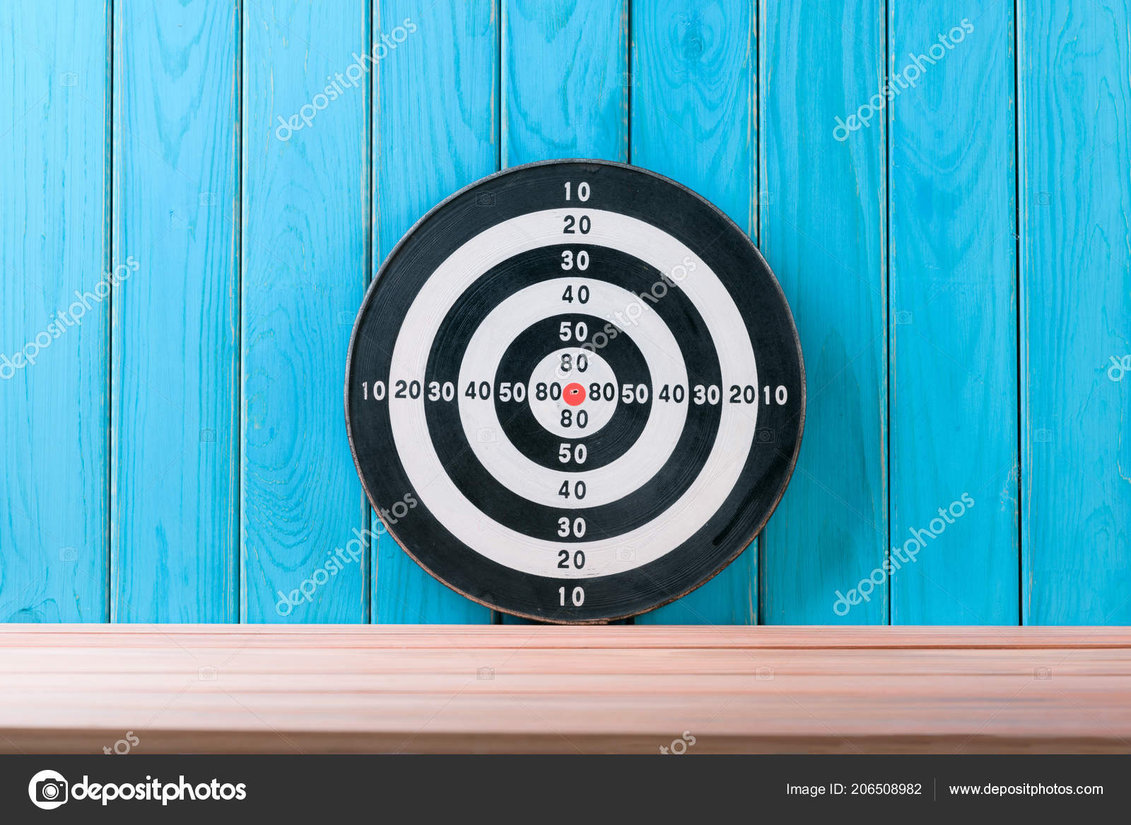 Target Arrow Wood Floor Background Business Concept Stock Photo by ...