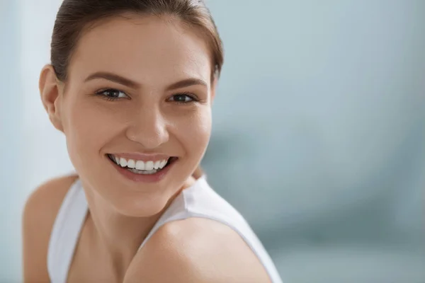 Beautiful Smile. Smiling Woman With White Teeth Beauty Portrait. Stock ...