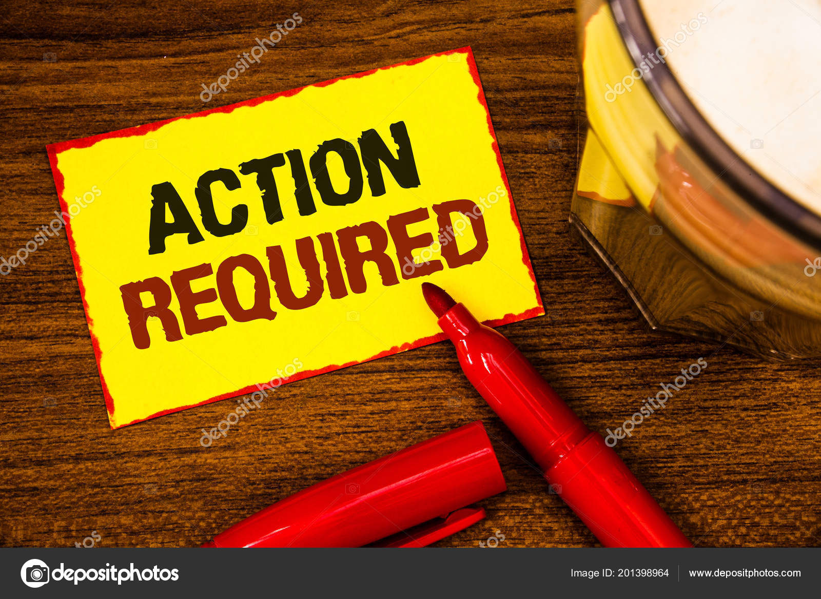 Writing Note Showing Action Required Business Photo Showcasing ...