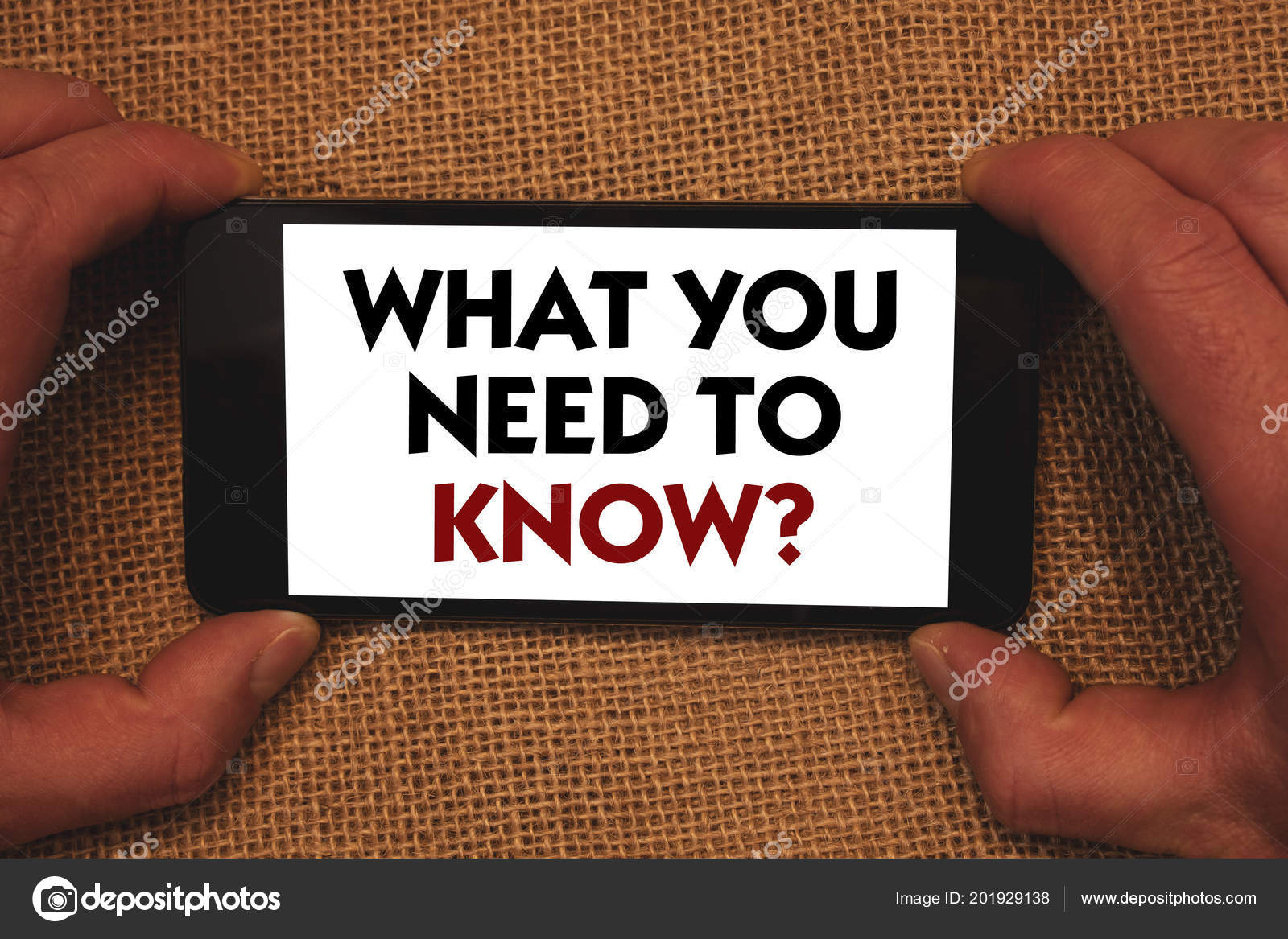 Writing Note Showing What You Need Know Question Business Photo Stock ...