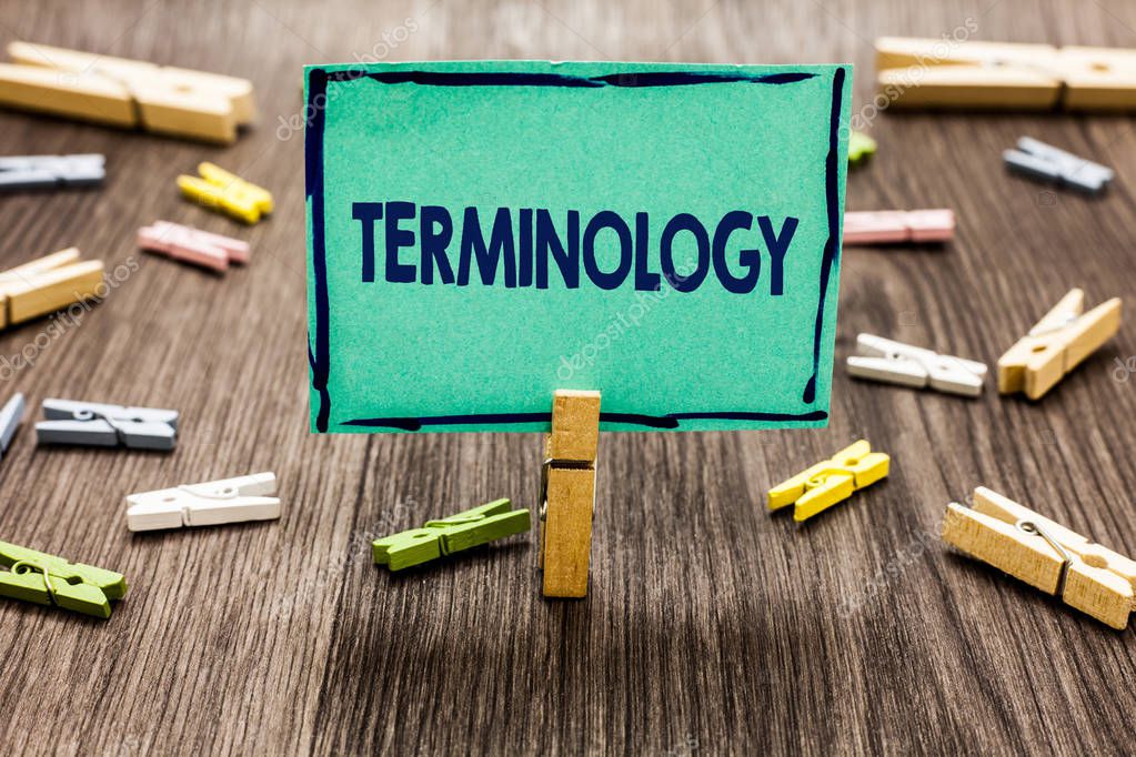 Signo de texto que muestra Terminología. Foto conceptual Colección de ...