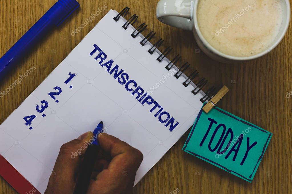Texto manuscrito Transcripción. Concepto significado Proceso escrito o ...