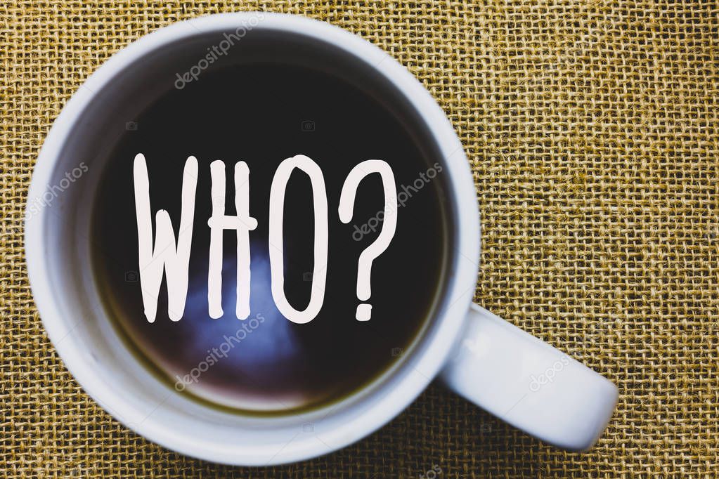 Escritura a mano de texto Who Question. Concepto significado Pedir ...