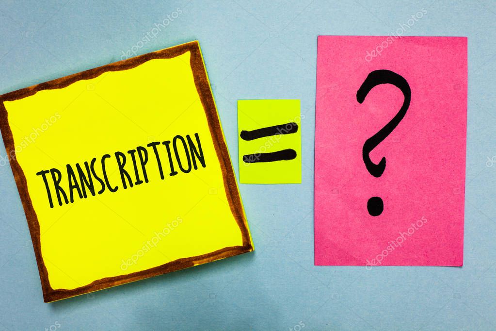 Escritura a mano Transcripción de texto. Concepto significado Proceso ...