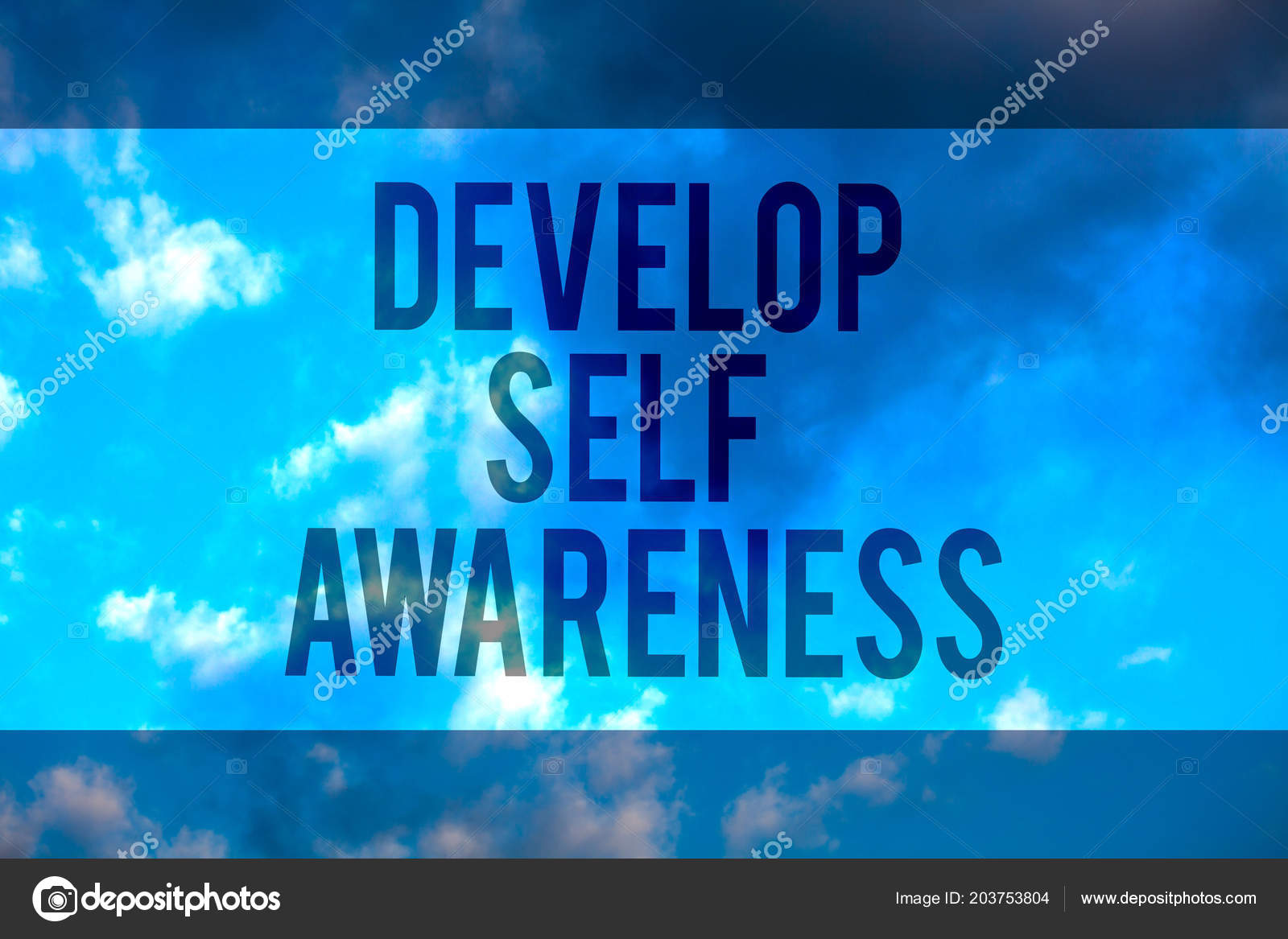 Handwriting Text Develop Self Awareness Concept Meaning Increase ...