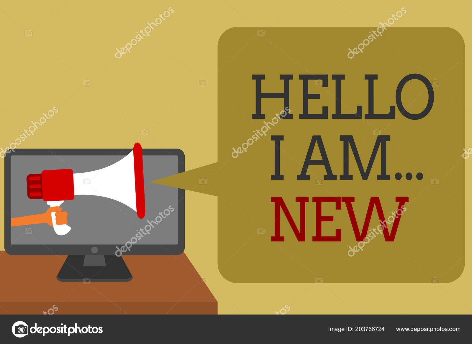 Text Sign Showing Hello New Conceptual Photo Introduce Yourself Meeting ...