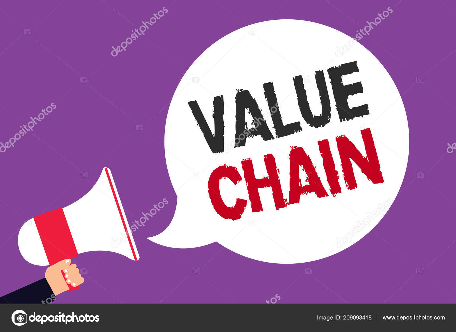 Handwriting Text Writing Value Chain Concept Meaning Business ...
