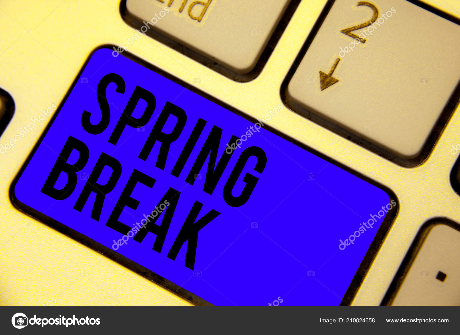Handwriting text Spring Break. Concept meaning Vacation period at ...