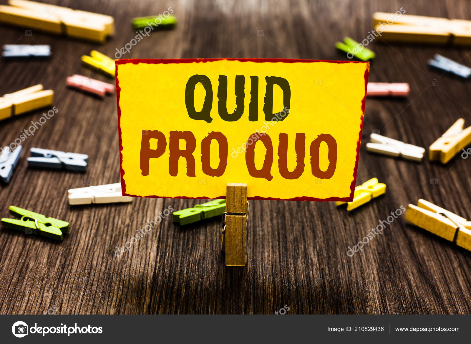 Handwriting text writing Quid Pro Quo. Concept meaning A favor or ...