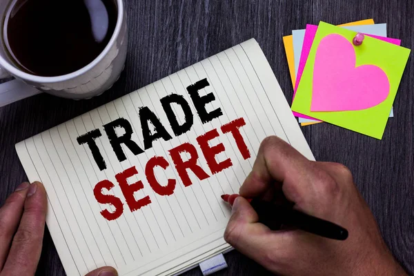 Conceptual hand writing showing Trade Secret. Business photo text ...