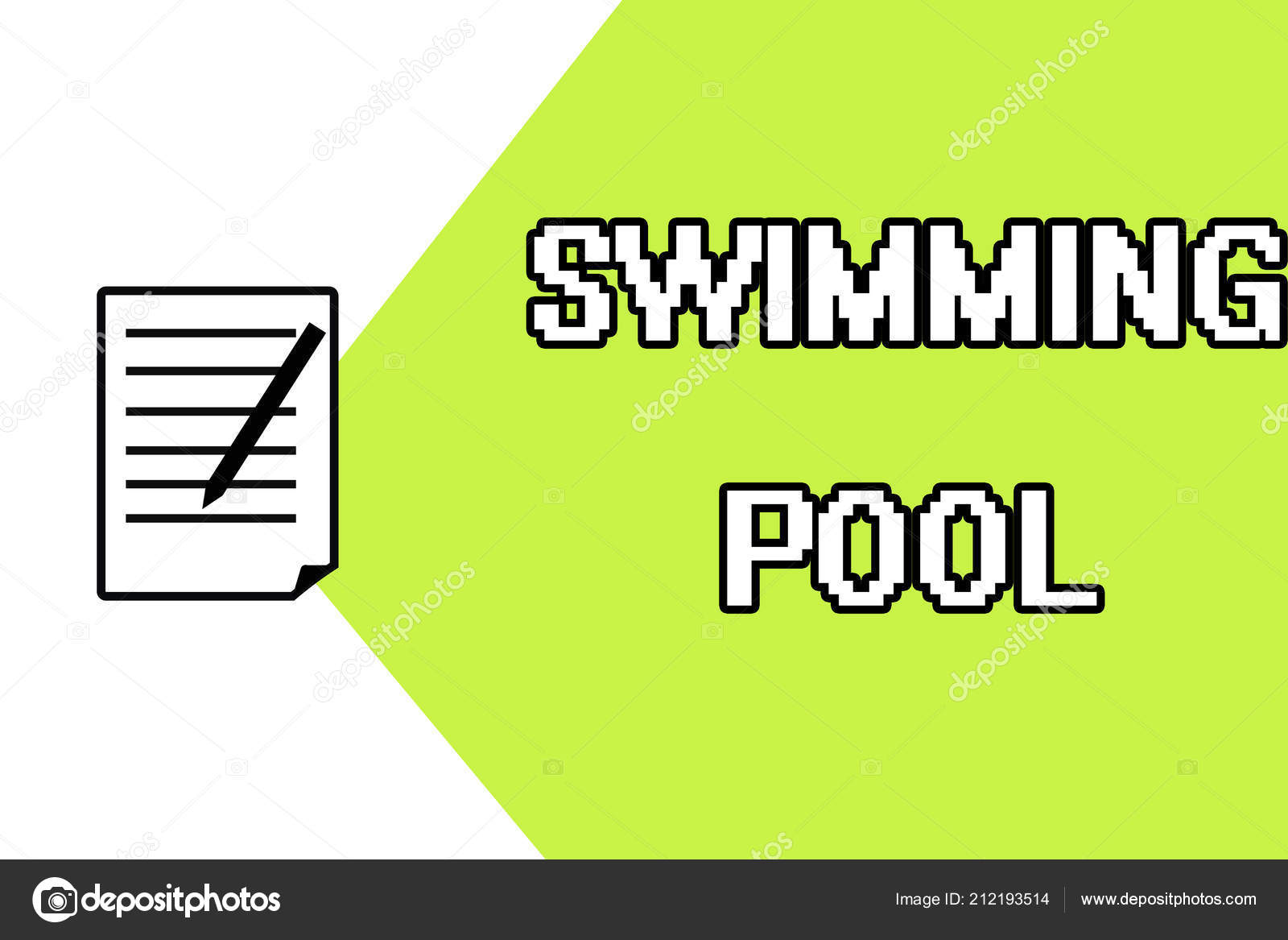 Handwriting text writing Swimming Pool. Concept meaning Structure ...